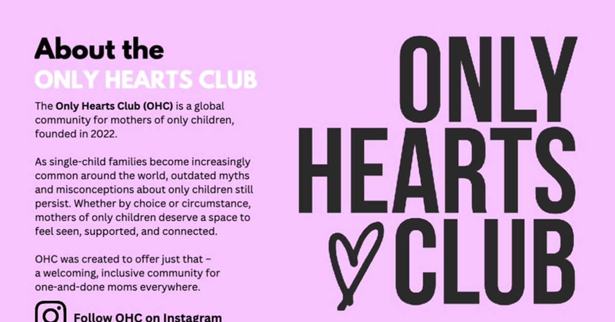 Only Hearts Club - A Global Community for One-and-Done Moms